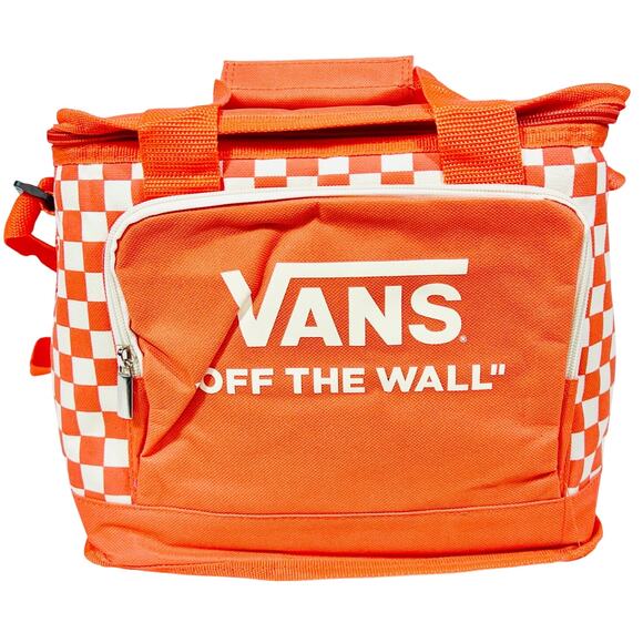 Vans | Kitchen | Vans Lunch Box Orange White Checkered Insulated Cooler ...